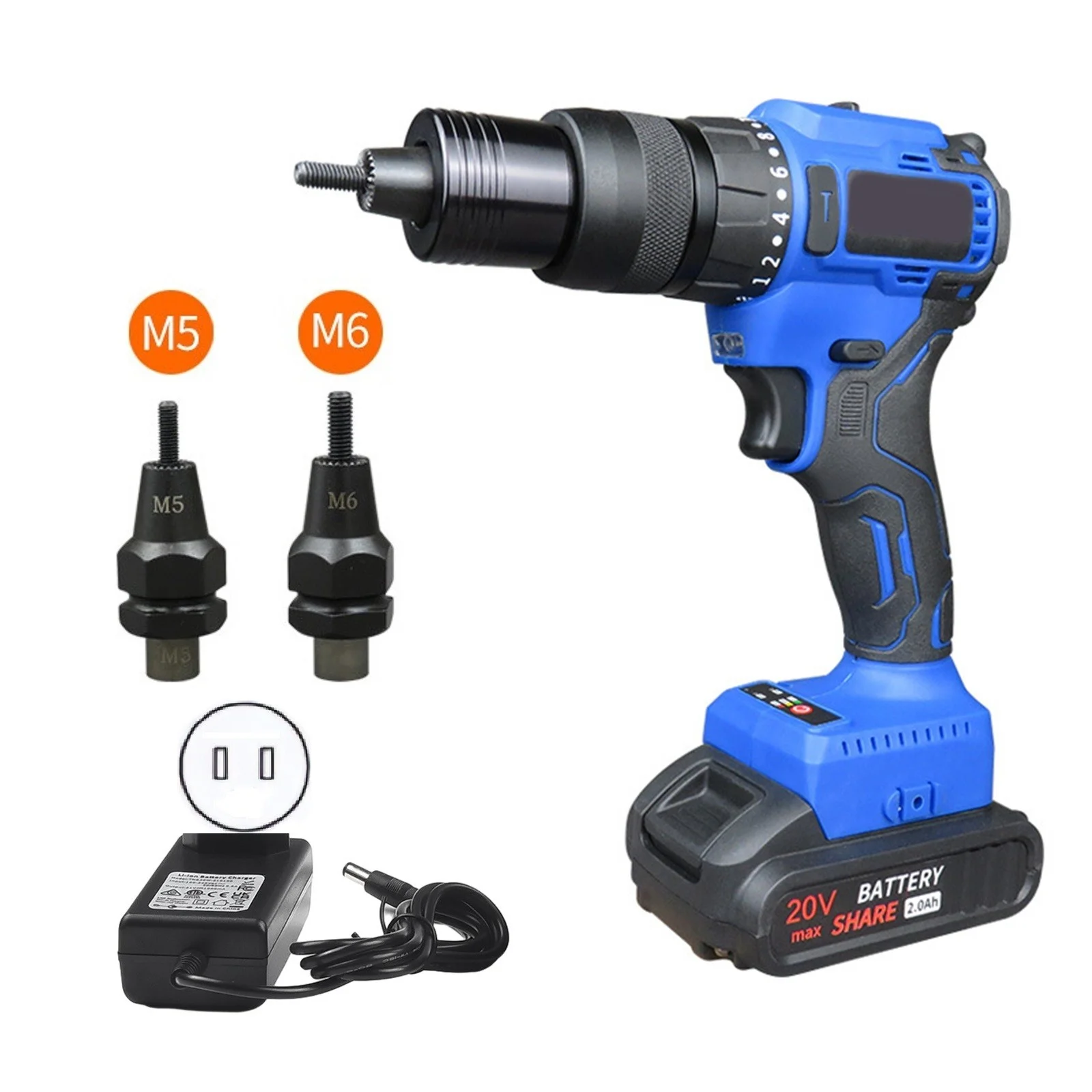 BUYISI Cordless Riveting Nut tool, Automatic Electric Riveting Nut ...
