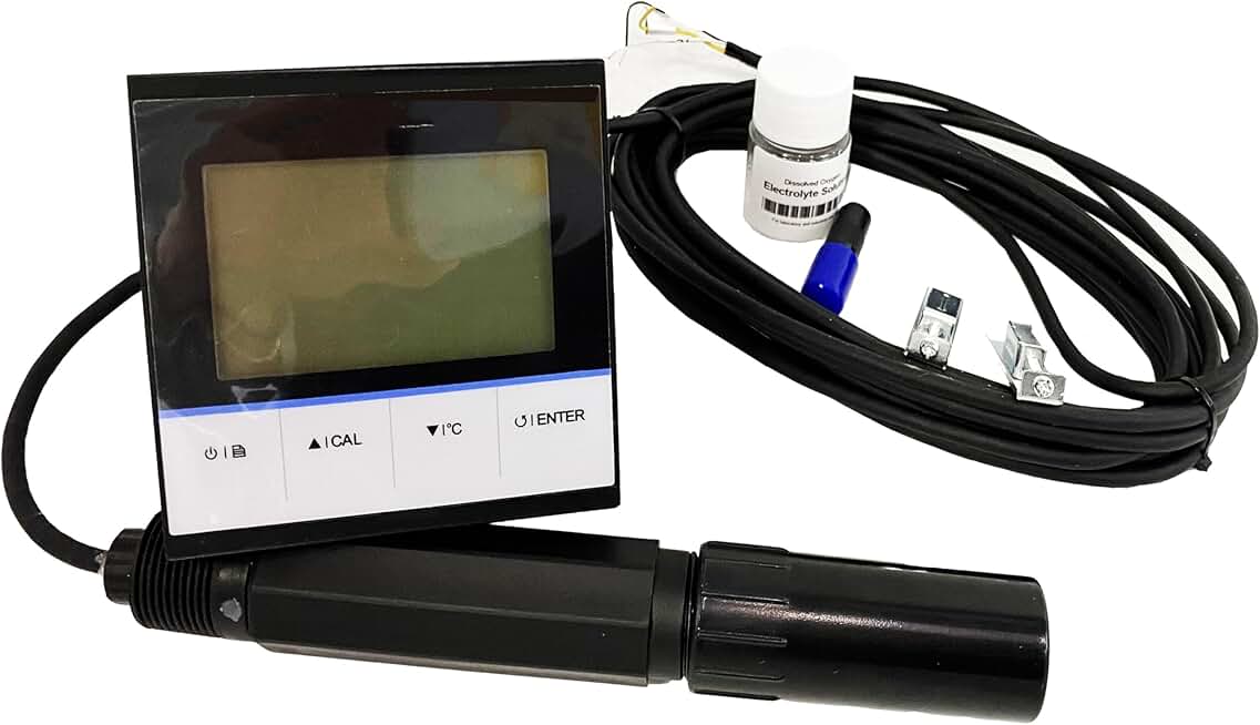 Real Time Dissolved Oxygen Meter Monitor DO Tester Water Quality Tester ...
