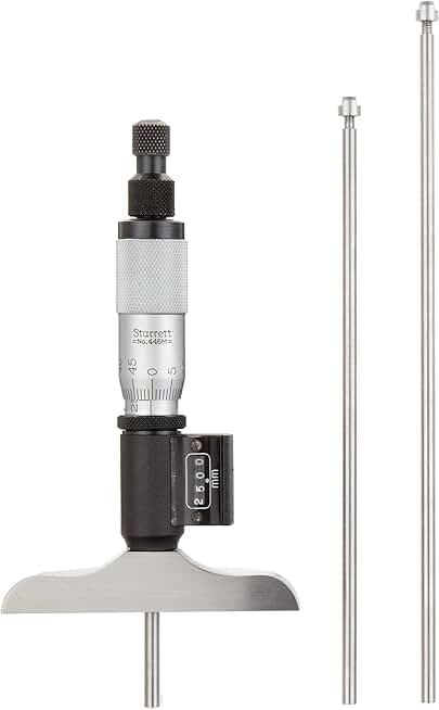 Starrett 446MAZ-150RL Digital Depth Gauge, Ratchet Stop, Lock Nut ...