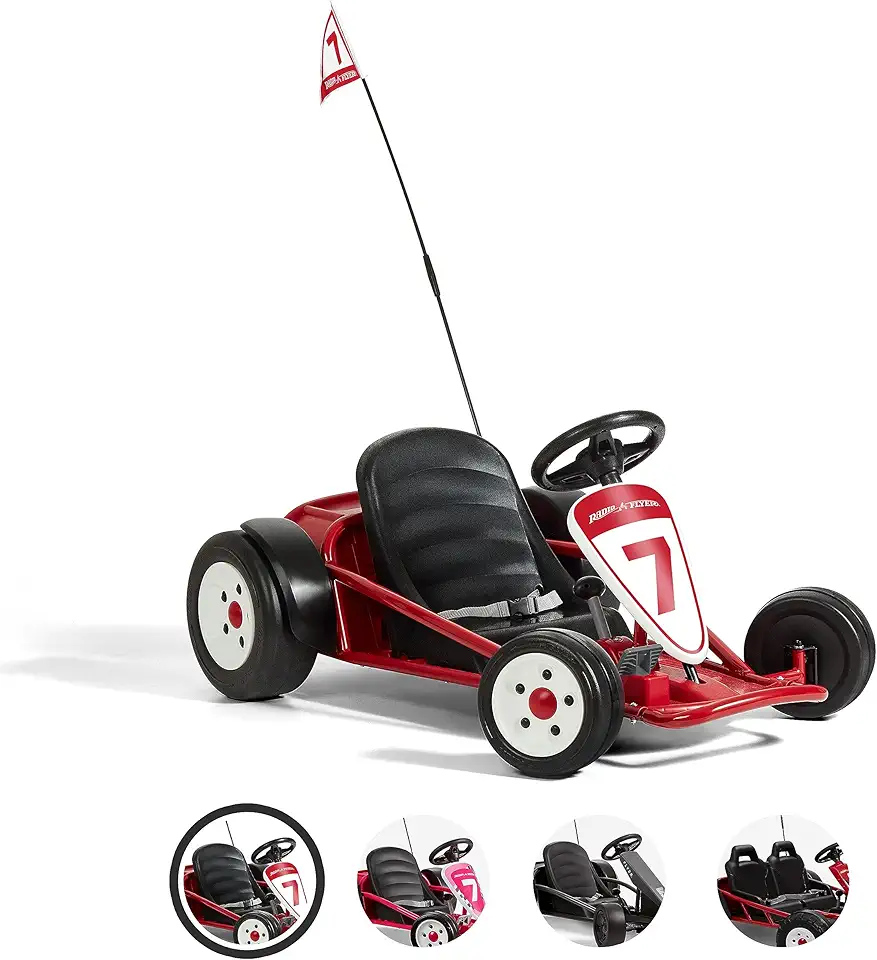 Radio Flyer Ultimate Go-Kart, 24 Volt Outdoor Ride On Toy, Red Go Kart ...