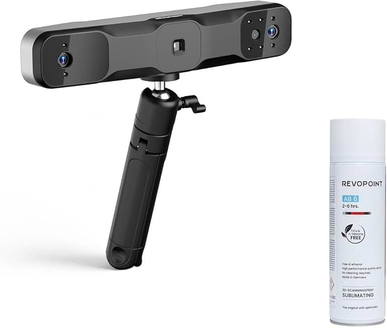 Revopoint RANGE 2 3D Scanner & 3D Scanning Spray Bundle, Portable 3D ...