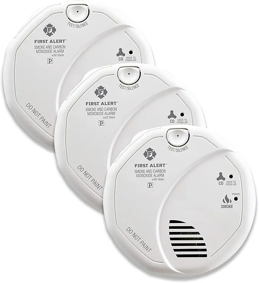 FIRST ALERT BRK SC7010BV-3 Hardwired Talking Photoelectric Smoke and ...