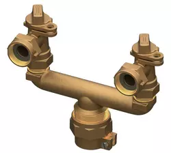 Ford Meter Box Pack Joint x Meter Swivel Water Service Brass U Branch ...