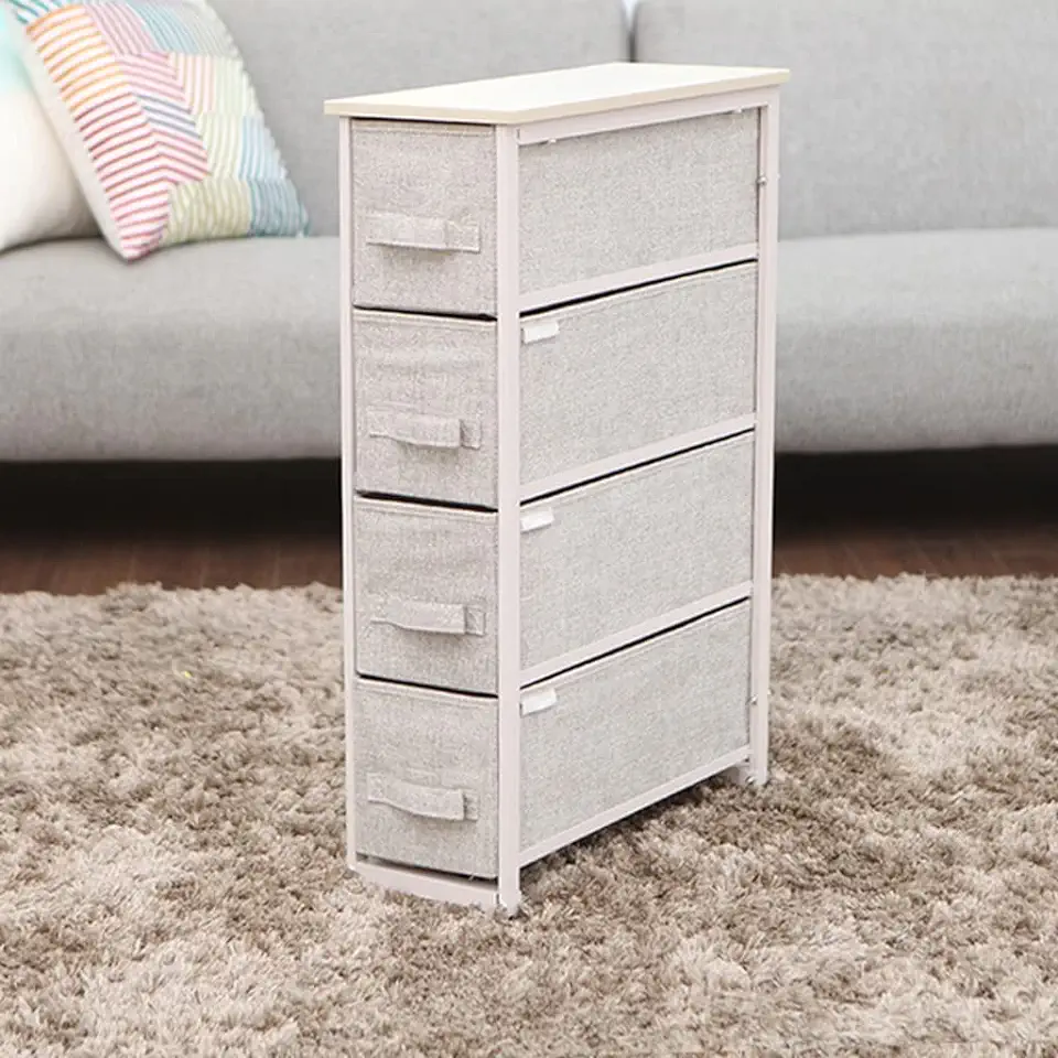 Narrow Drawer 4-Layer Storage Cabinet Simple Rack Narrow Gap Cabinet ...