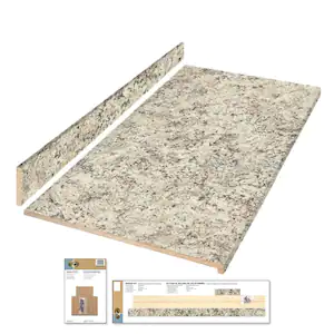 Hampton Bay 4 ft. Straight Laminate Countertop Kit Included in Textured ...