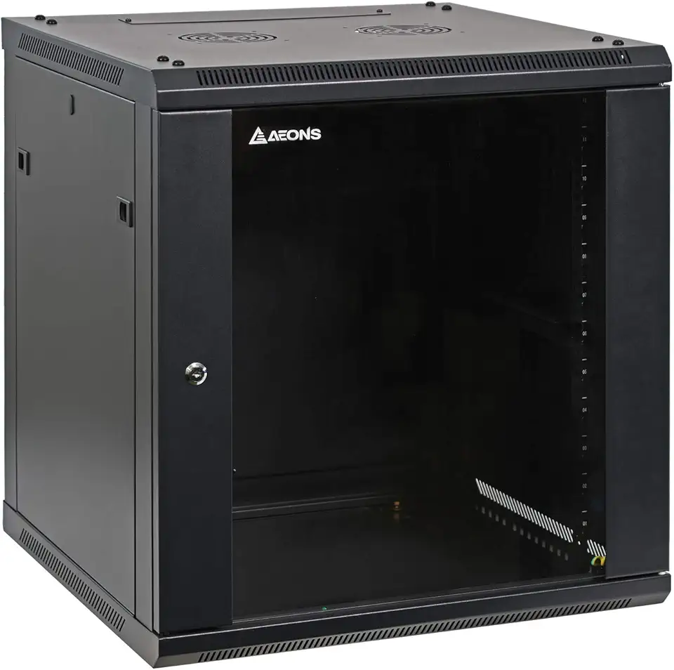 Aeons 12U Signature Wall Mount 19-inch IT Network Cabinet Enclosure ...