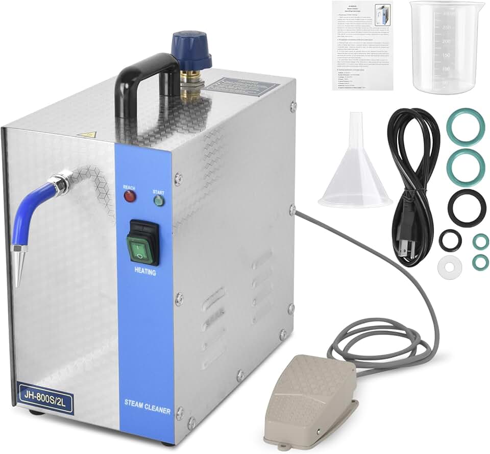 Jewelry Steam Cleaner Machine, 1300W 2L, 304 Stainless Steel with Water ...