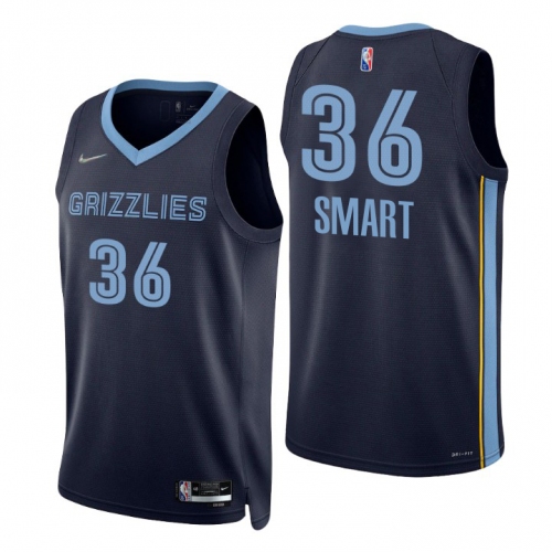 Nike Grizzlies #36 Marcus Smart Navy 2021-22 Youth NBA 75th Anniversary ...