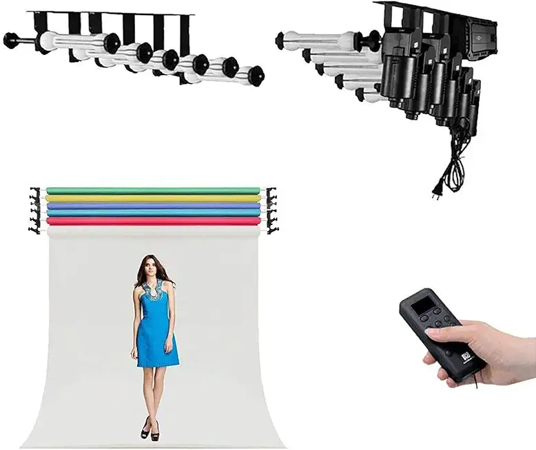 Fotoconic 6 Roller Motorized Electric Wall Ceiling Mount Background ...