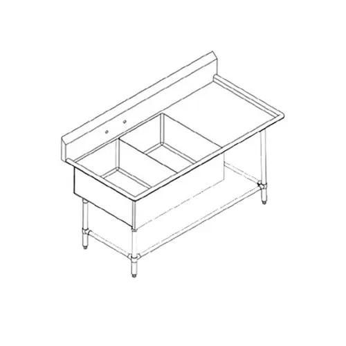 2 Compartment 20" x 28" Stainless Steel Pro-Bowl Bakery Sink - Costco ...