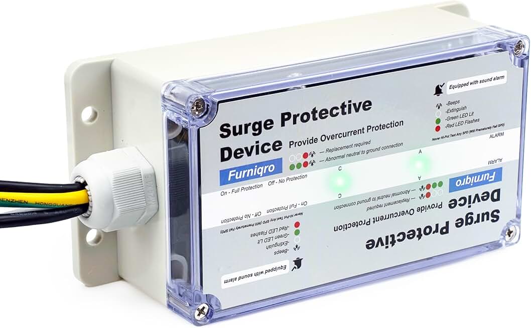 Whole Home Surge Protector, Indoor/Outdoor Use Whole House Surge ...