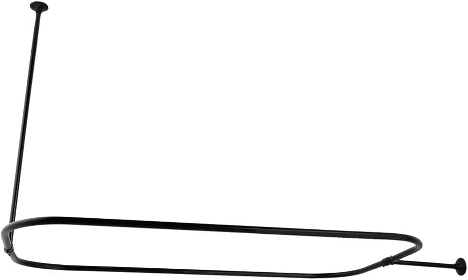 CC3150 Rectangular Shower Curtain Rod, Matte Black 44.5 x 25.25 x 30.38 ...