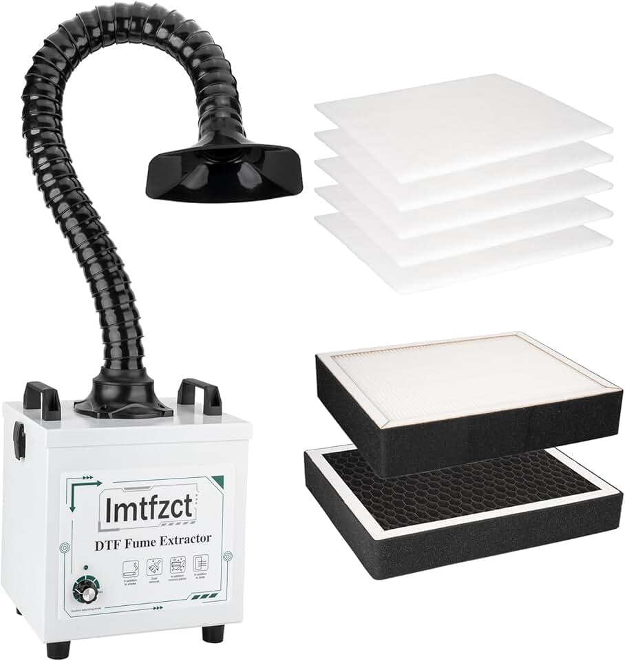 Solder Fume Extractor, DTF Smoker Purifier, 100W, Low-Noise, 3-Stage ...