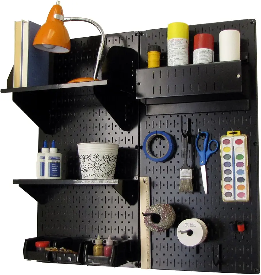 Wall Control Pegboard Hobby Craft Pegboard Organizer Storage Kit with ...
