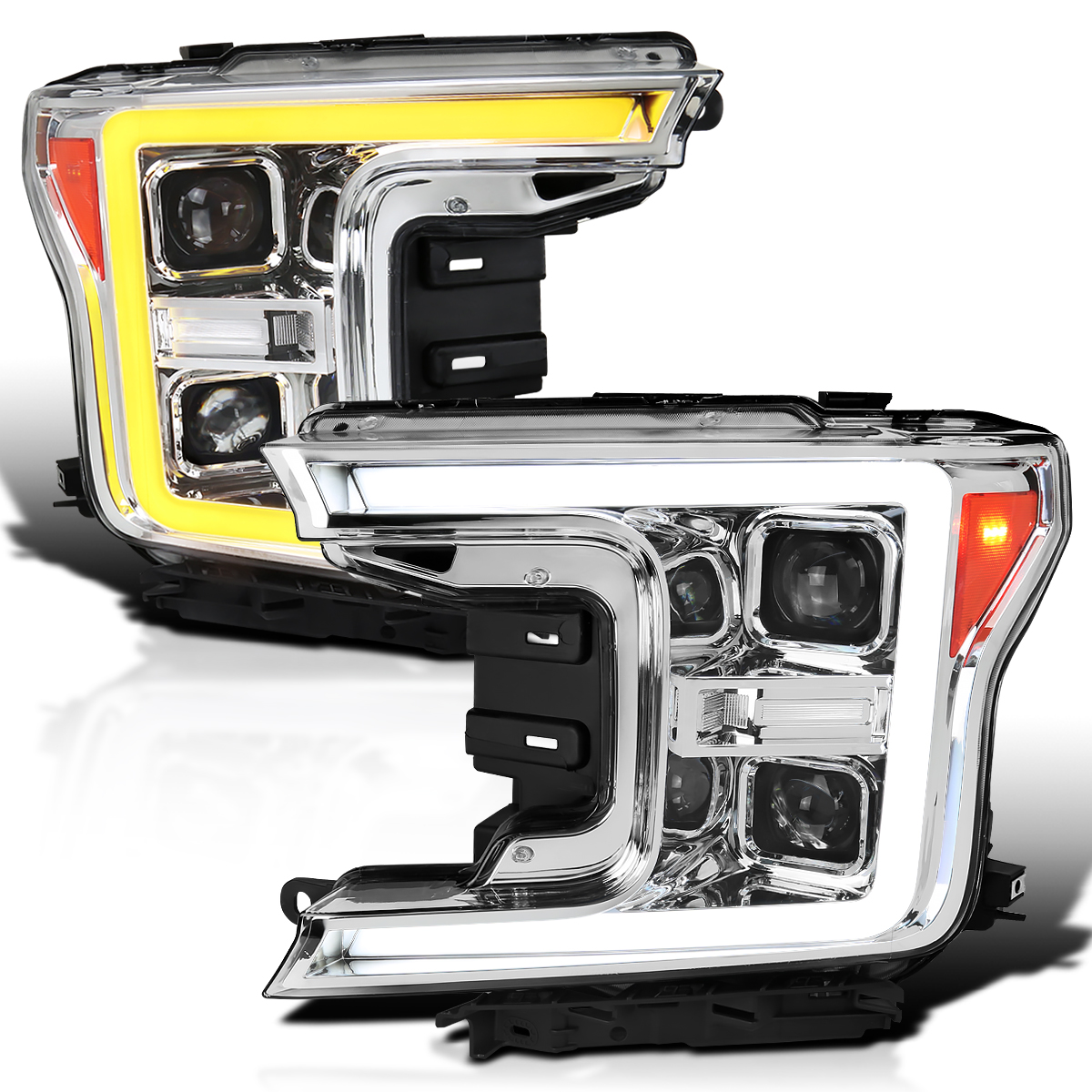 Spec-D Tuning LED Light Bar Chrome Housing Clear lens Sequential Signal ...