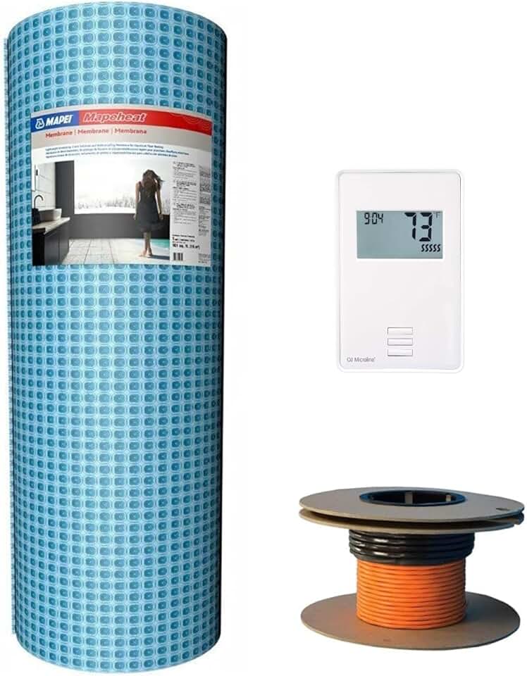 TRM Radiant Floor Heating Kit 63 Square Feet 240 Volt Includes - Mapei ...