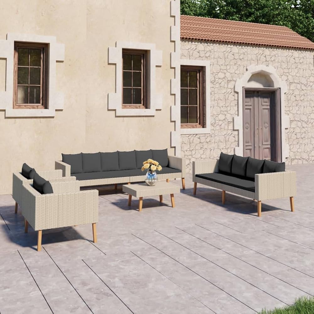 5 Piece Patio Lounge Set with Cushions,Sofa Conversation Set,Living ...