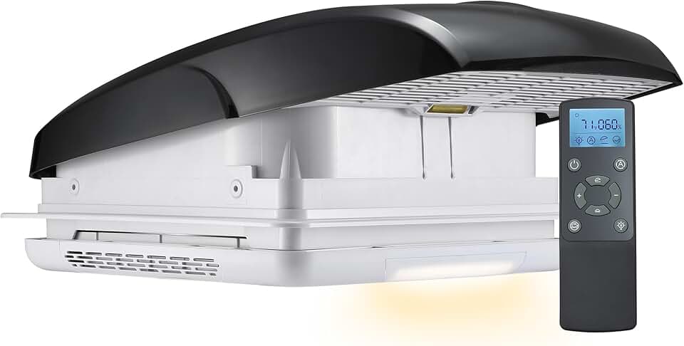 RV Vent Fan 12 Volt RV Ceiling Fan All in One, 14" 10-Speed Reversible ...