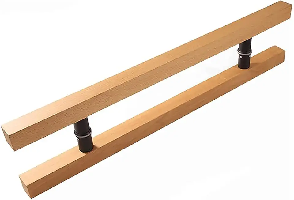 Door Handle Square Flat Shape Solid Wood Door Pull Handles Modern ...