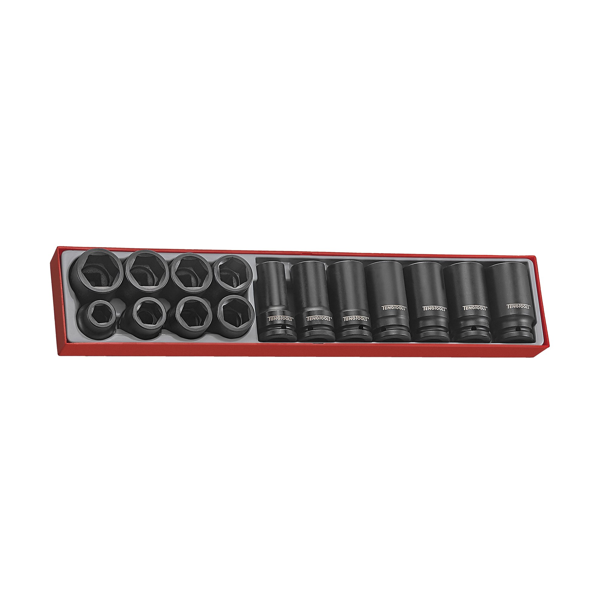 Teng Tools 15 Piece 3/4 Inch Drive 6 Point Regular & Deep Impact Socket ...