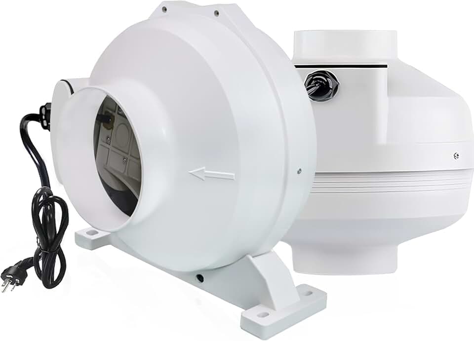 6 inch Radon Fan 420CFM - Radon Mitigation System Inline Duct Fan IP67 ...