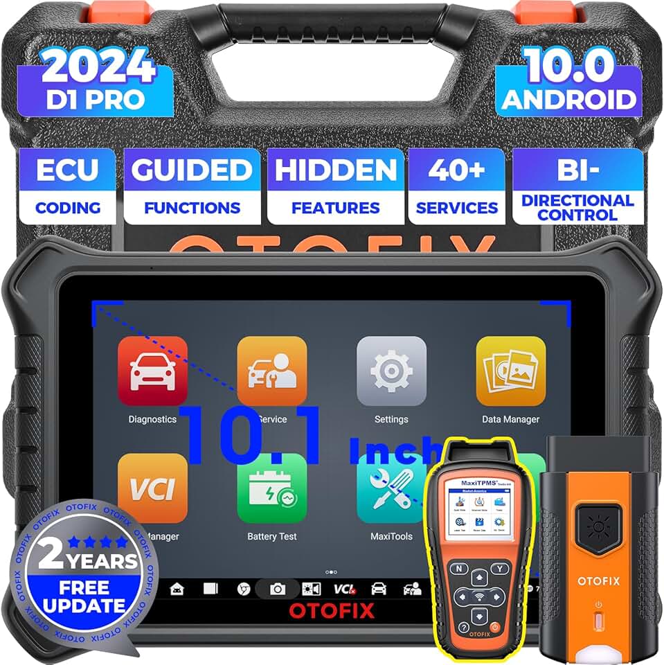 OTOFIX D1 PRO with TireGo808:Advanced ECU Coding, Bidirectional Control,OE Full Diagnosis, 40 ...
