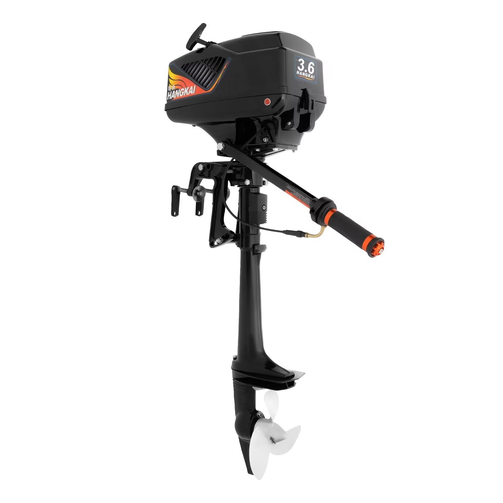 OUKANING 2Stroke 3.6HP Outboard Motor Fishing Boat Engine Water Cooled ...
