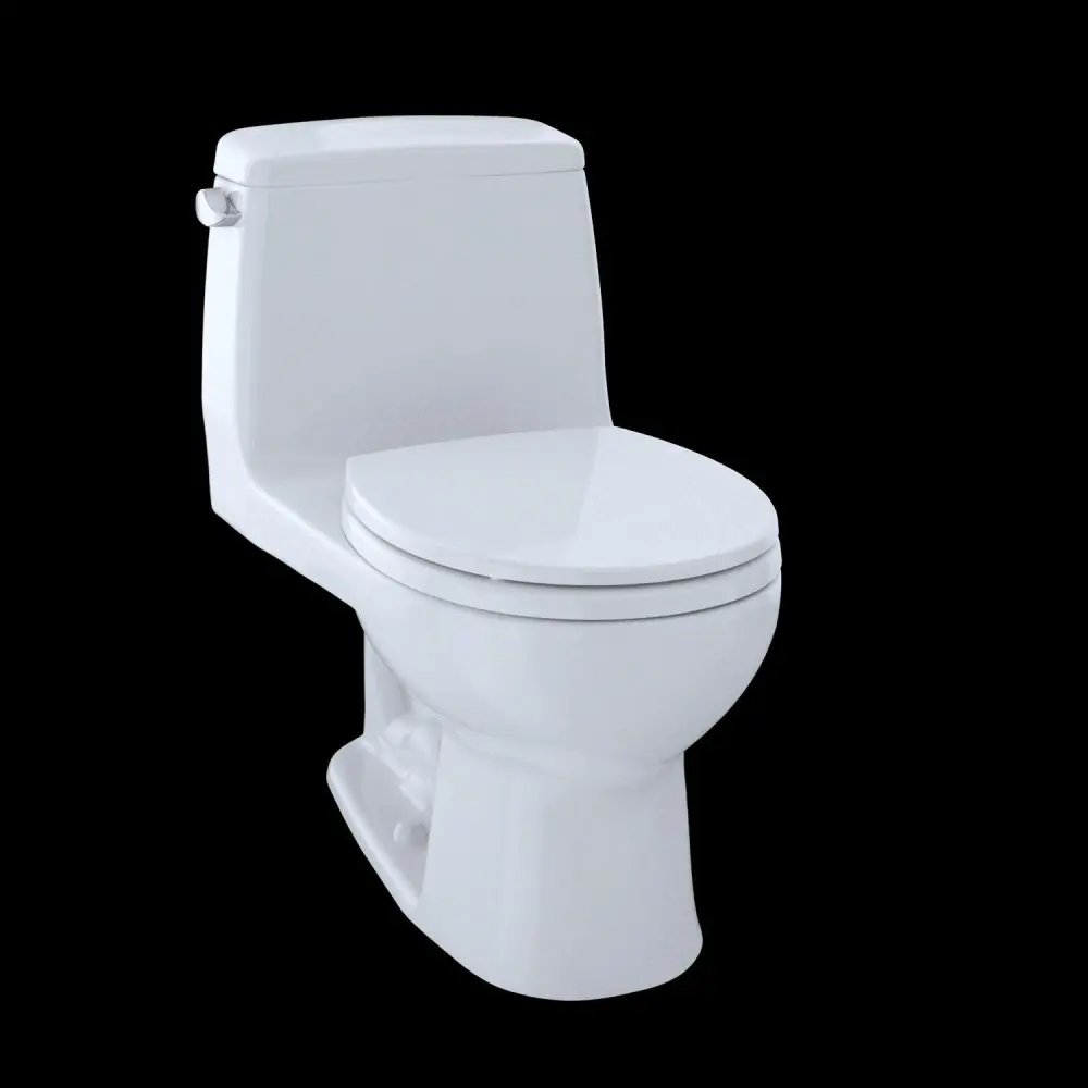 TOTOA Eco UltraMaxA One-Piece Round Bowl 1.28 GPF Toilet, Cotton White ...