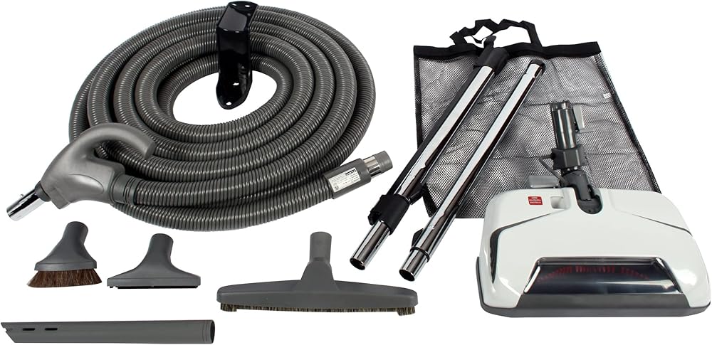 Cen-Tec Systems Central Vacuum Powerhead Kit, Direct Connect Hose, Gray ...