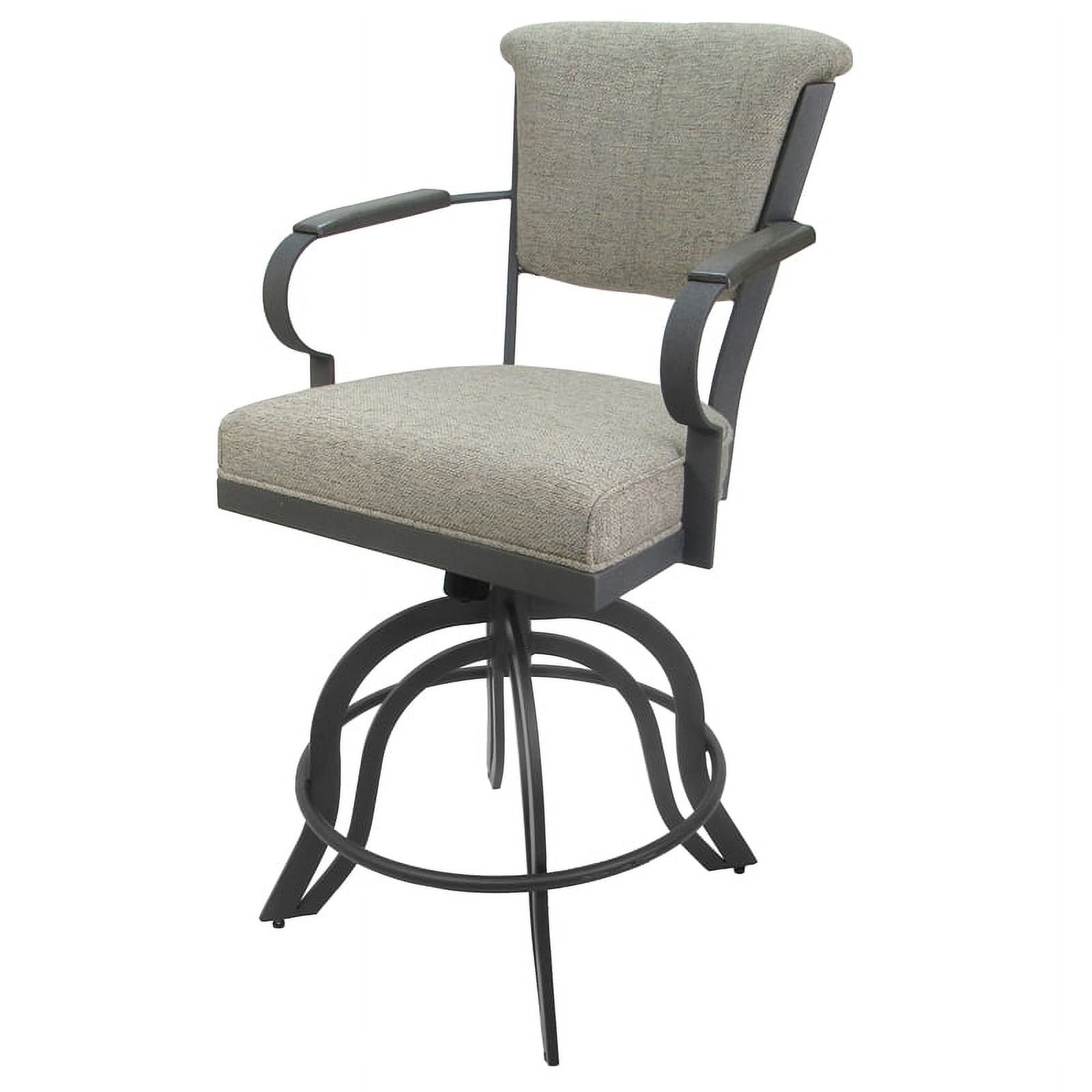 Miami Counter 26" Metal Bar Stool Wood Arm - A Base - Portwood Ash ...