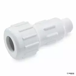 NDS White Male Straight PVC Compression Adapter - Arizona Outlet