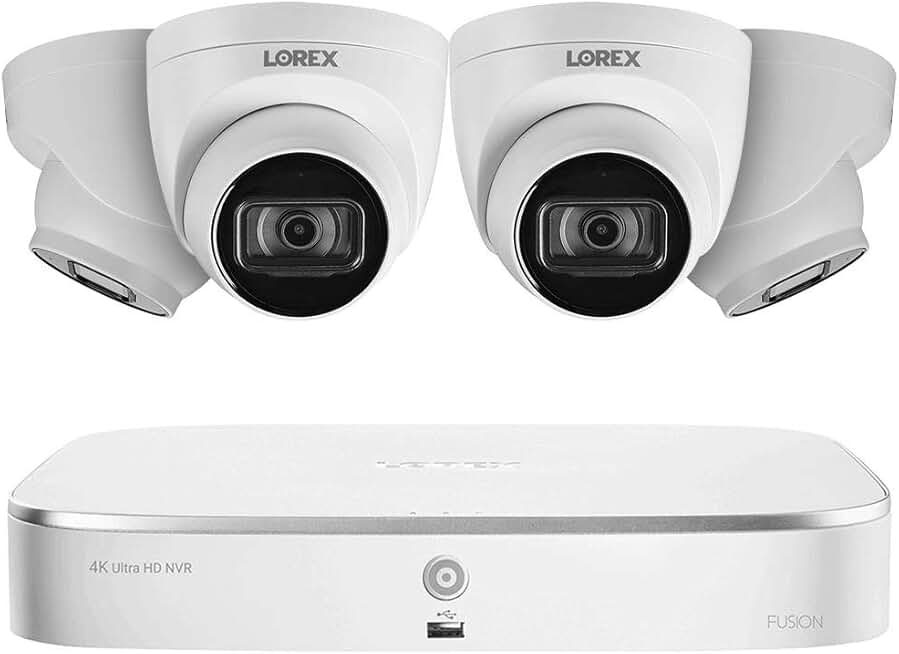 Lorex Technology N4K2-84WD 8 Channel 4K Fusion NVR System with Four 4K ...