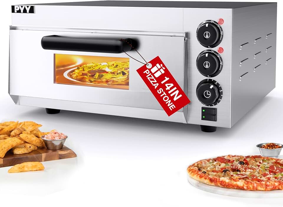 PYY Electric Pizza Oven with Visual Window - Countertop Indoor Pizza ...