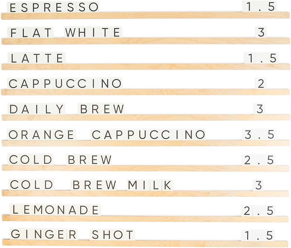 Wooden Letter Board Wall Menu-Message Board, Letter Board with Letters ...