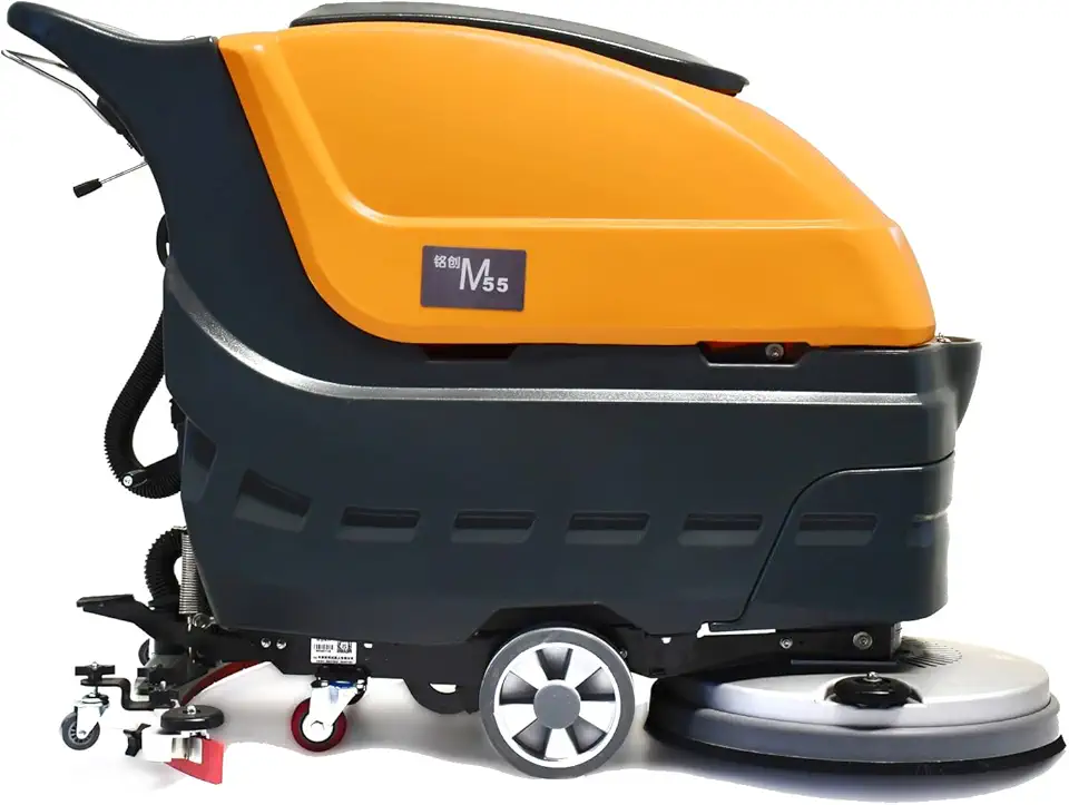 Walk-Behind Floor Scrubber Machine, 30" Cleaning Width, 18.5-gal Sewage ...