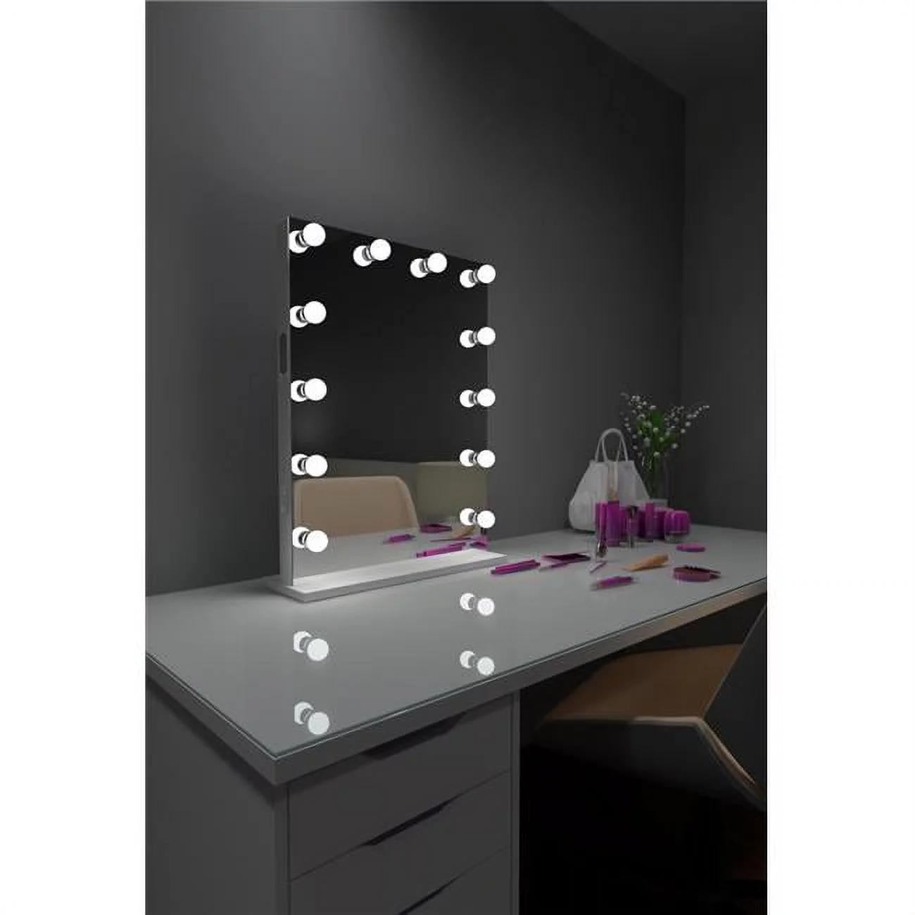 Paris Mirror HGRACE24326000D-WHT 24 x 32 in. Grace Hollywood Mirror ...