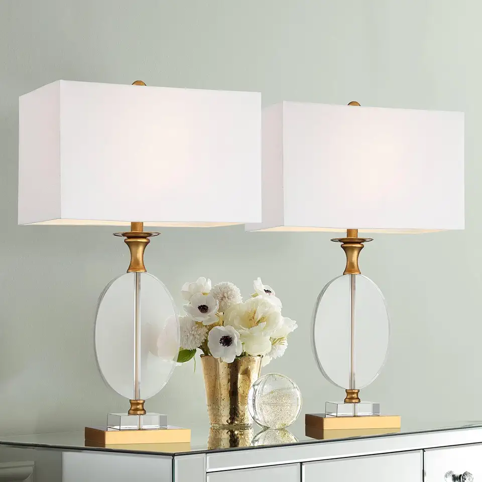 Vienna Full Spectrum Valerie 28" Tall Round Geometric Modern Glam Table ...