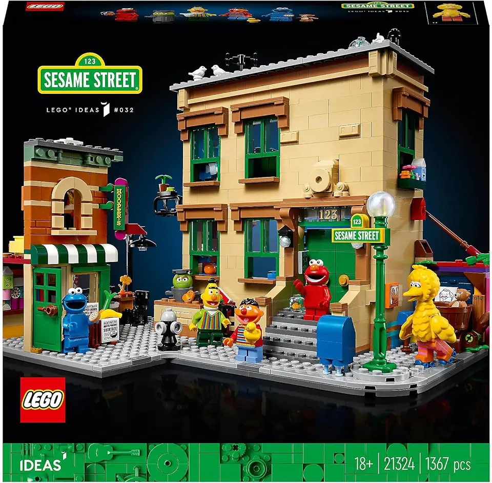 LEGO Ideas 123 Sesame Street 21324 Building Kit; Awesome Build-and ...