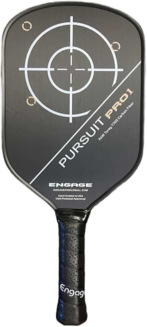 Engage Pursuit Pro1 Pickleball Paddle - Raw T700 Toray Carbon Fiber for ...