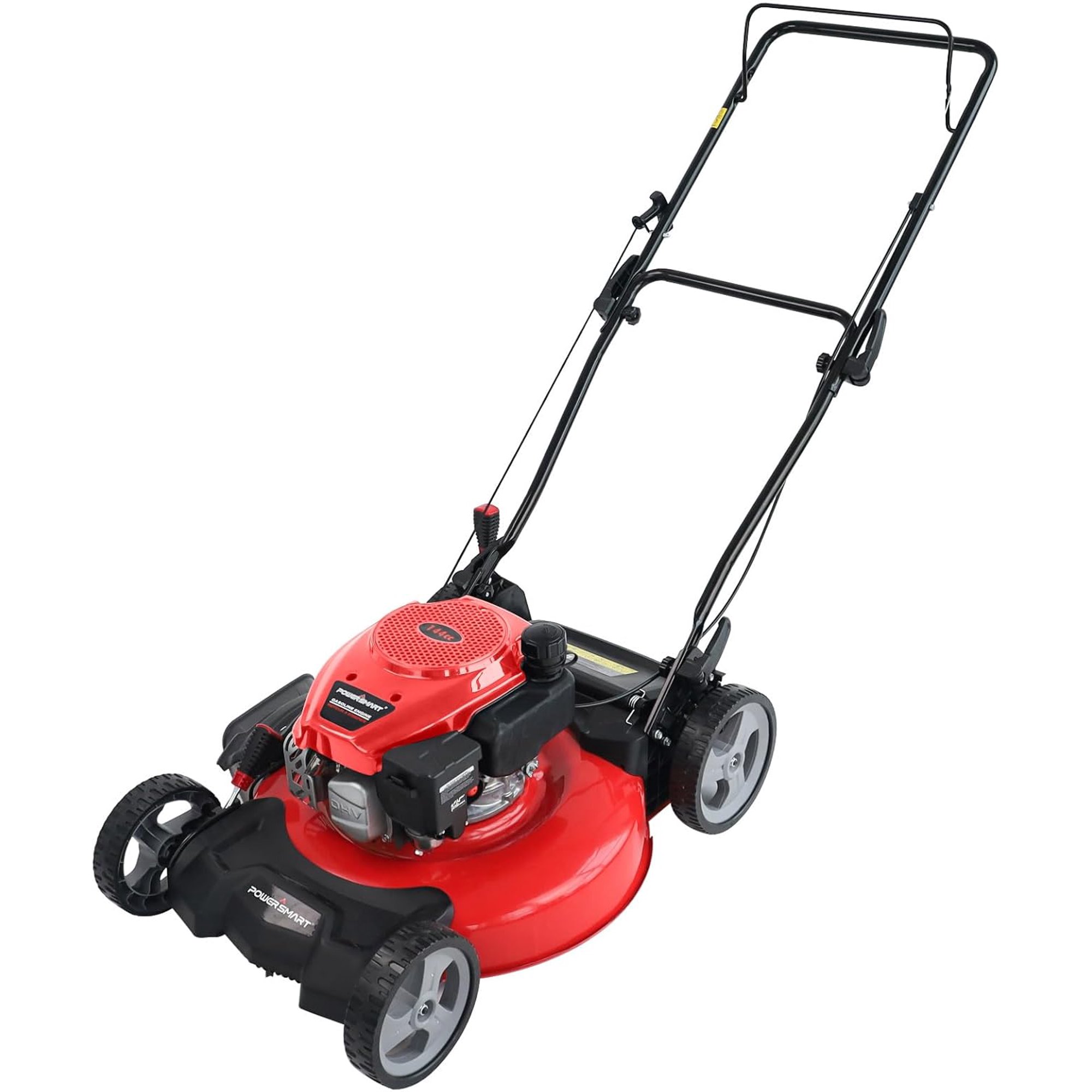 Gas Lawn Mower 21 in. 144cc 2-in-1 Push Mowers with Mulching and Side ...