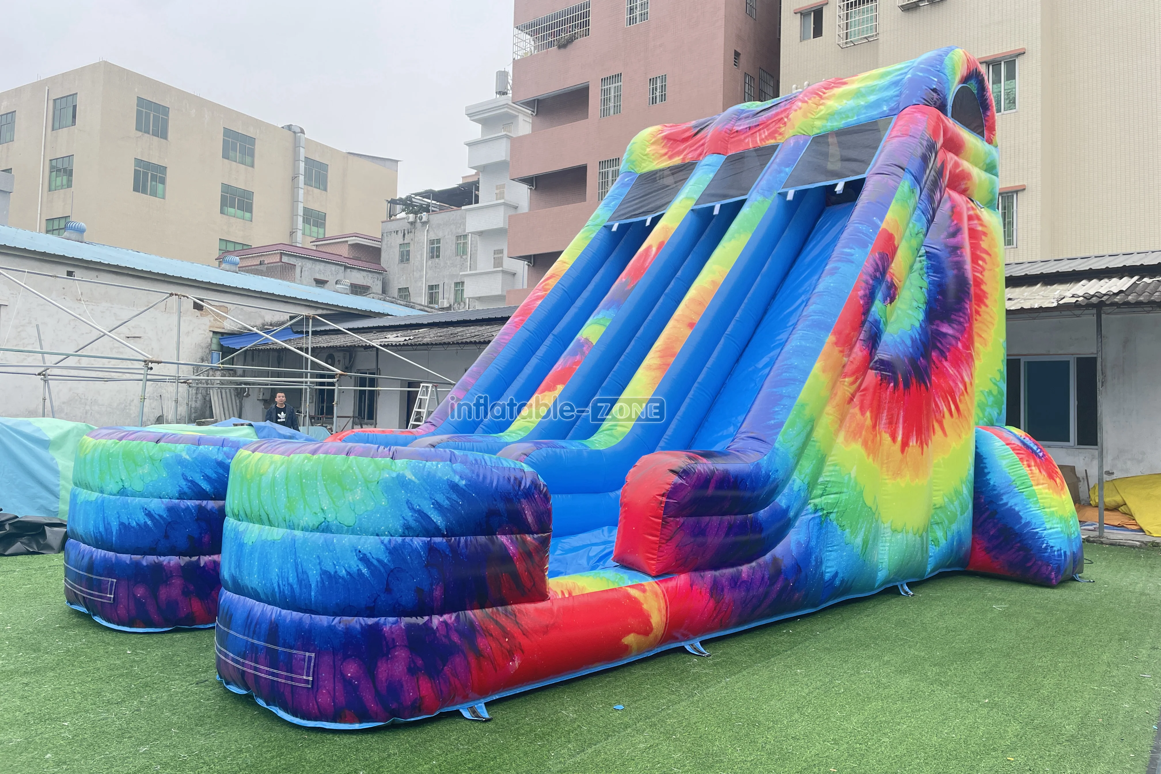 Commercial Inflatable Double Slide Outdoor Inflatable Big Slide Giant ...