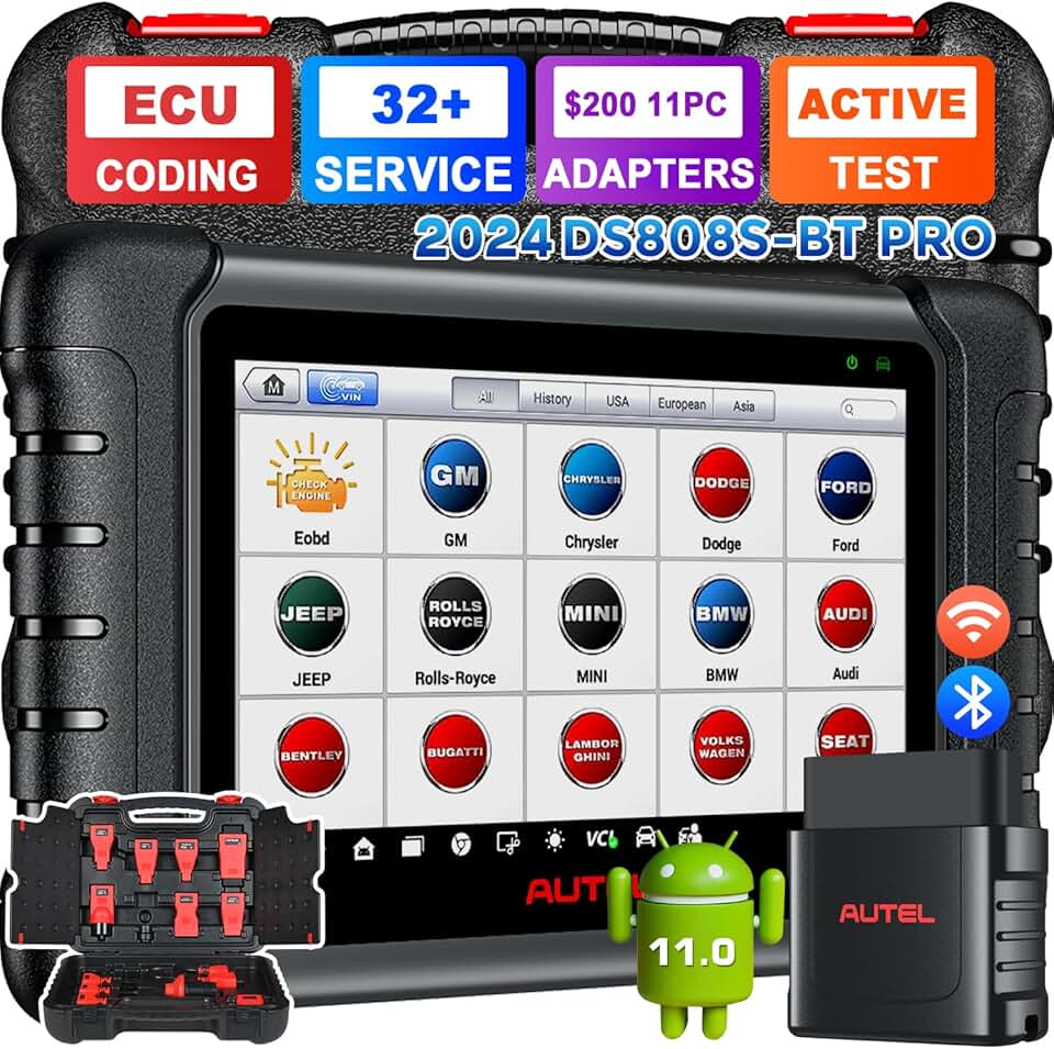 Autel MaxiDAS DS808S-BT PRO with 11pcs Adapters[$200], 2024 ECU Coding ...