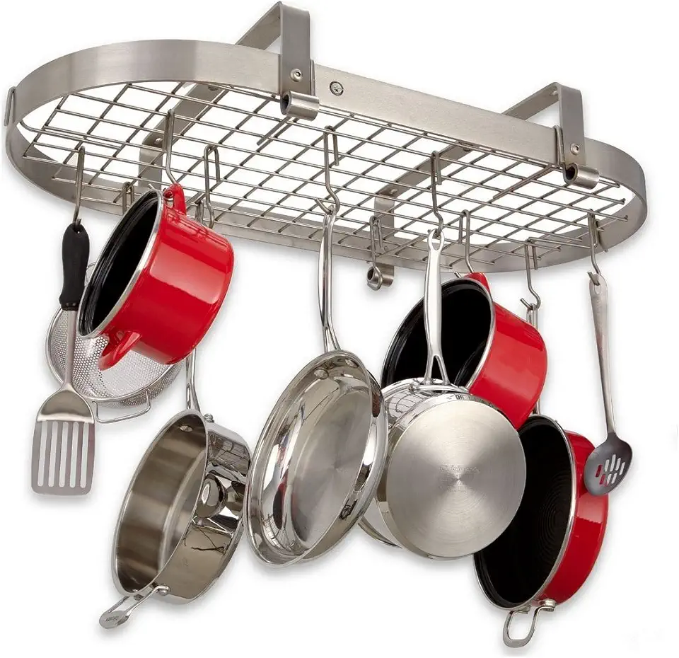 Premier Low Ceiling Oval Pot Rack, Stainless Steel - Costco Arizona