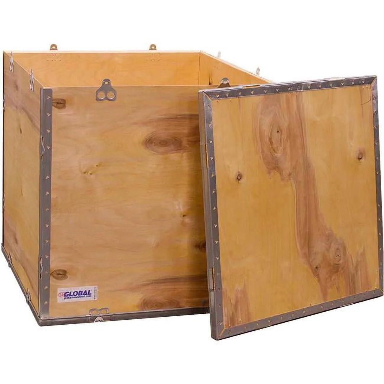 National Corrugate B2352225 Global Industrial 4-Panel Hinged Crate with ...