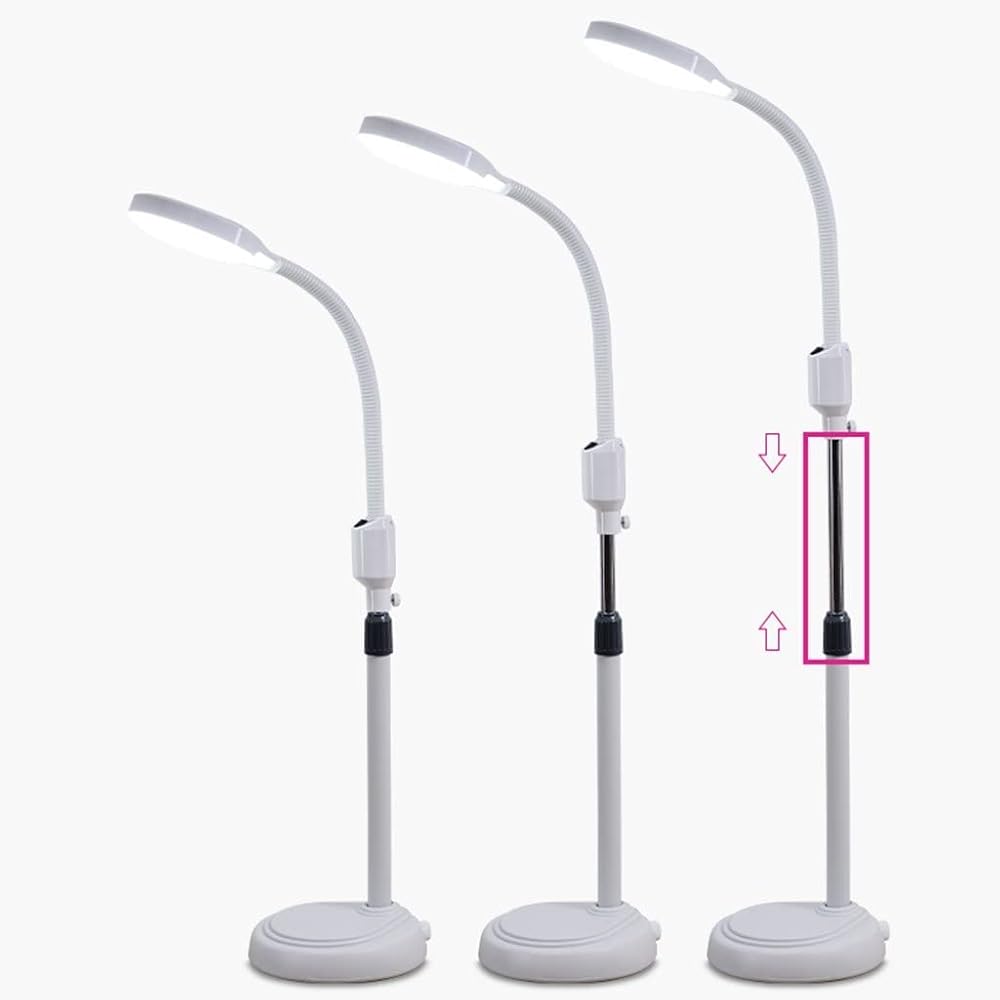Floor Lamp 8X Diopter Led Magnifying Light Floor Rooling Stand Lamp ...