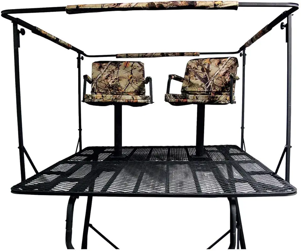Guide Gear 12' Hunting Climbing Tree Stand Tower with Ladder, 2 Person ...