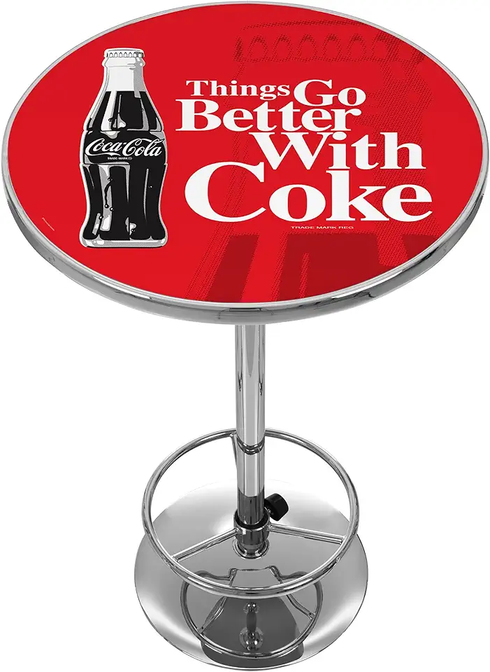 Coke Chrome Pub Table - Coca-Cola Things Go Better with Coke Bottle Art ...