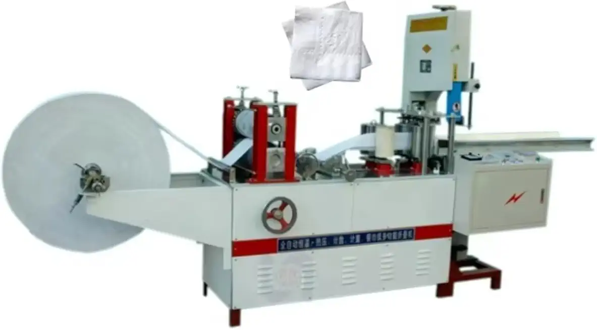 Embossing Paper Napkin Making Tissue Paper 1/2 1/4 Folding Machine High ...
