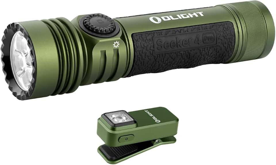 OLIGHT Seeker 4 Pro Rechargeable LED Flashlights Bundle Oclip ...