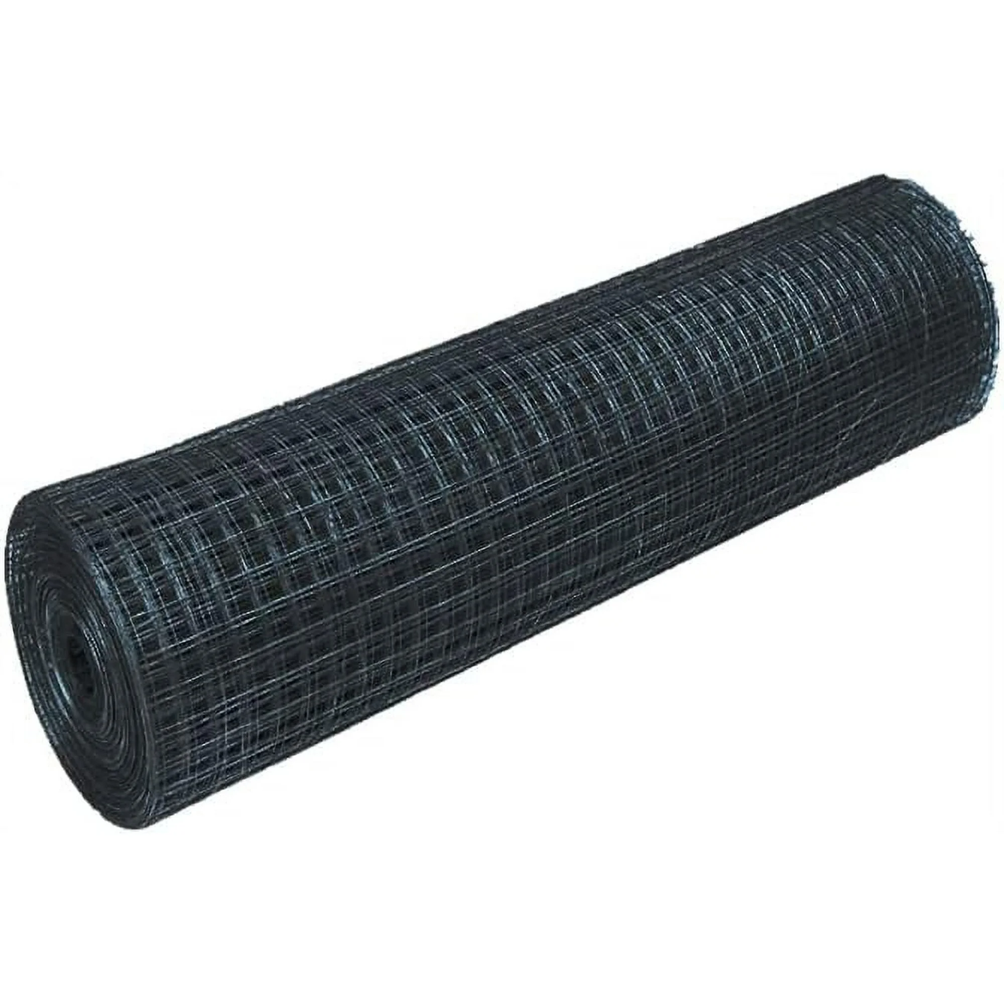 Trident Fence 8' x 100' Welded Wire Fence Roll Black PVC Coated - 2" x ...
